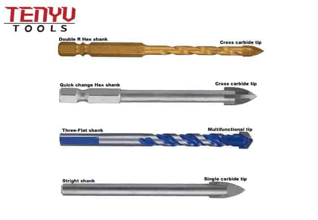 Porcelain Bit | Sand Blasted Cross Tip Glass Drill Bit