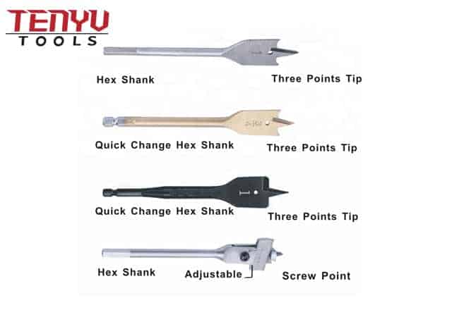 Flat Wood Drill Set | 6pcs Paddle Bit with Tri-Point Tip Set