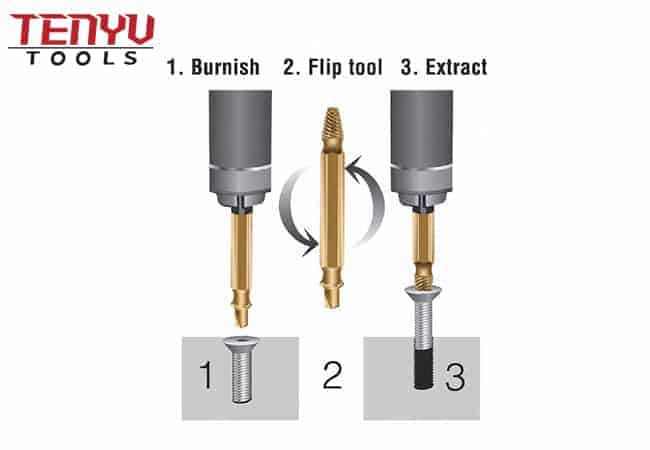 Screw Removal Tool | 4pcs Speed Out Screw Extractor Set