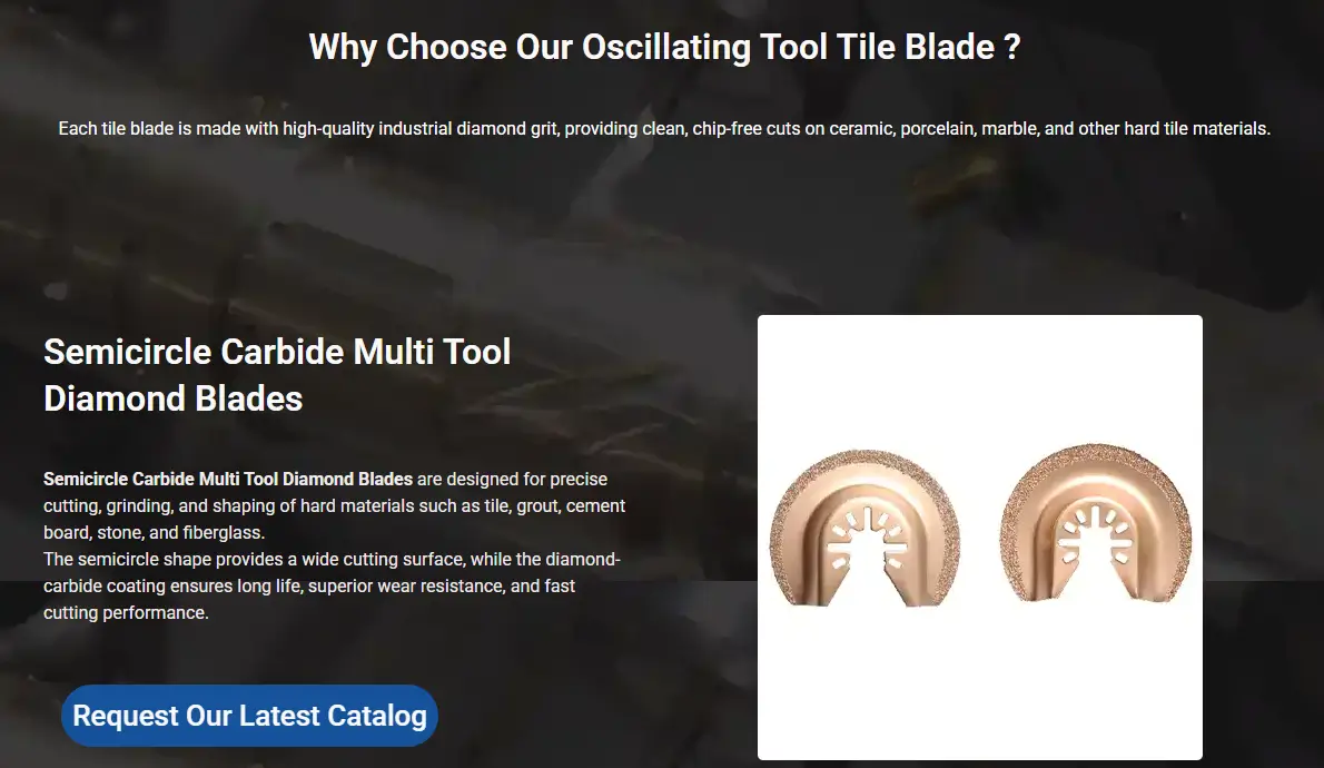 Precision Tile Cutting: Diamond Oscillating Tool Tile Blade Supplier